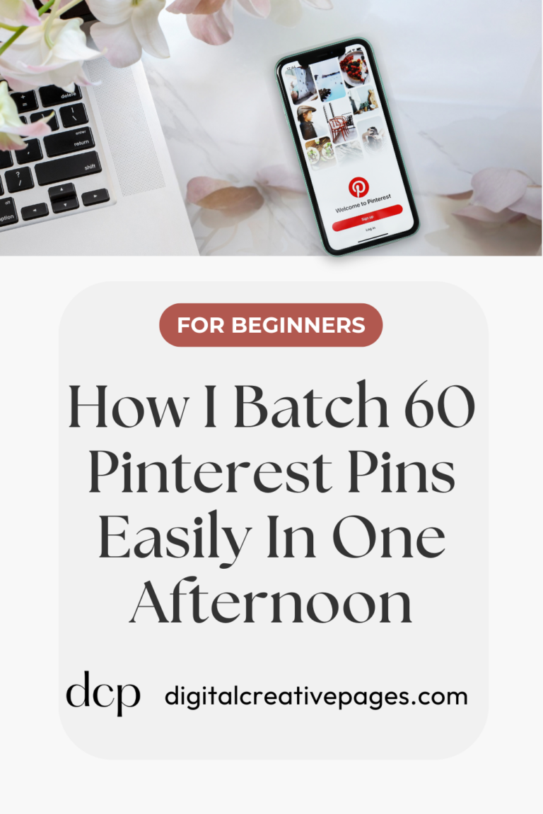 How I Batch 60 Pinterest Pins Easily In One Afternoon